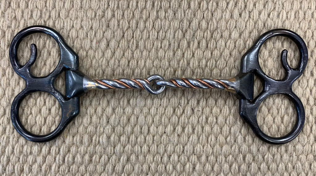 BIT - DT173 - Dutton Double Ring Twisted Copper Snaffle – RC Bean Saddlery